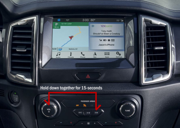 Ford Ranger Radio / Navigation Screen Frozen - The Ranger Station